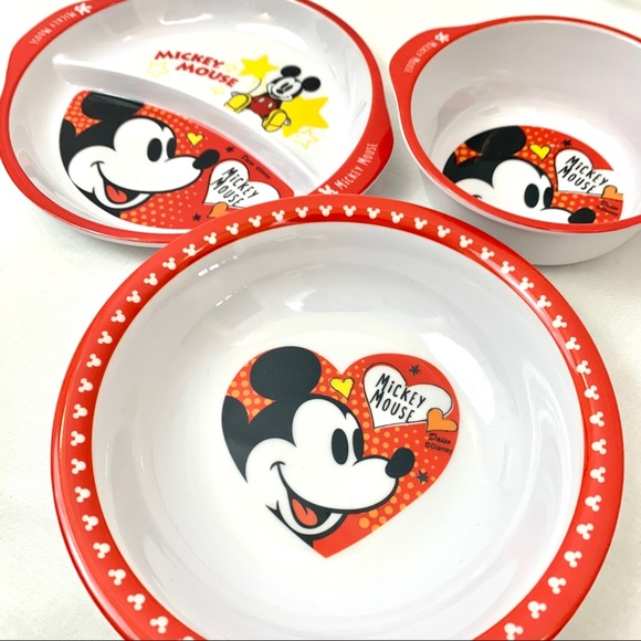 Daiso | Dining | Daiso Japan Mickey Mouse Dinnerware Dish Set 3pc ...